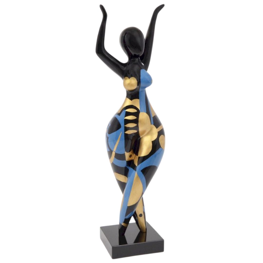 Large “dancer” Woman Statue, Height 80 Cm. Resin Sculpture Hand-painted ...