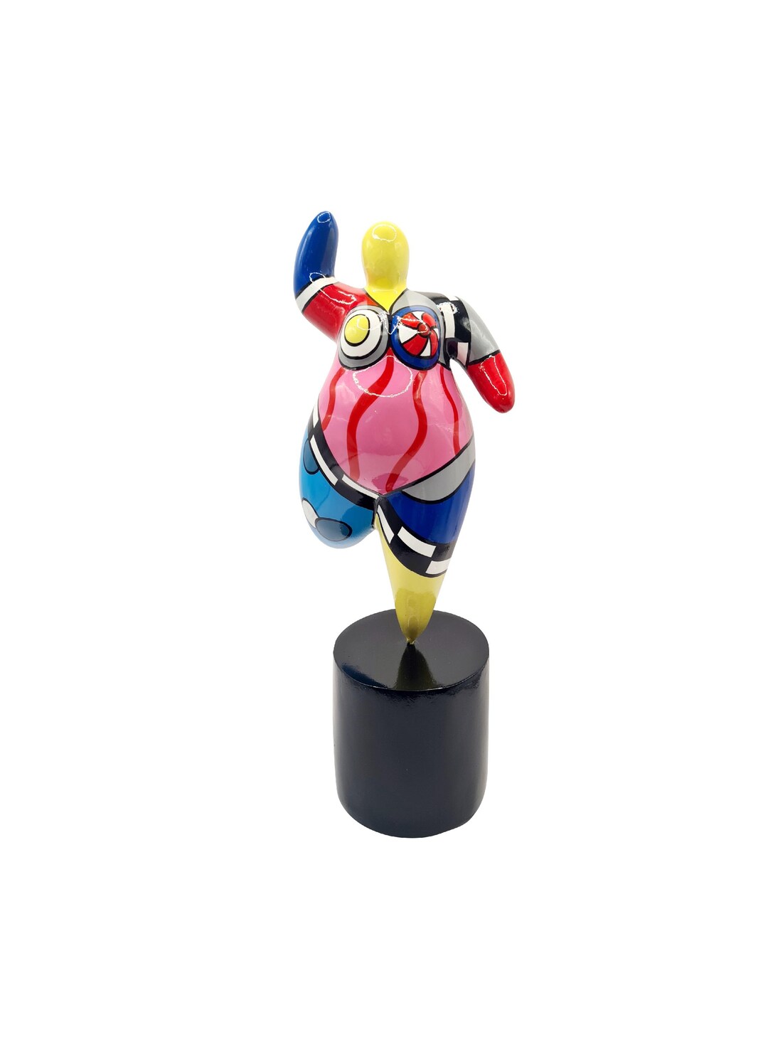 Statue of Round Woman "nana Dancer" Multicolored Resin. Height 7'8 ...