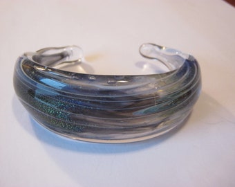 Glass cuff bracelet | Etsy