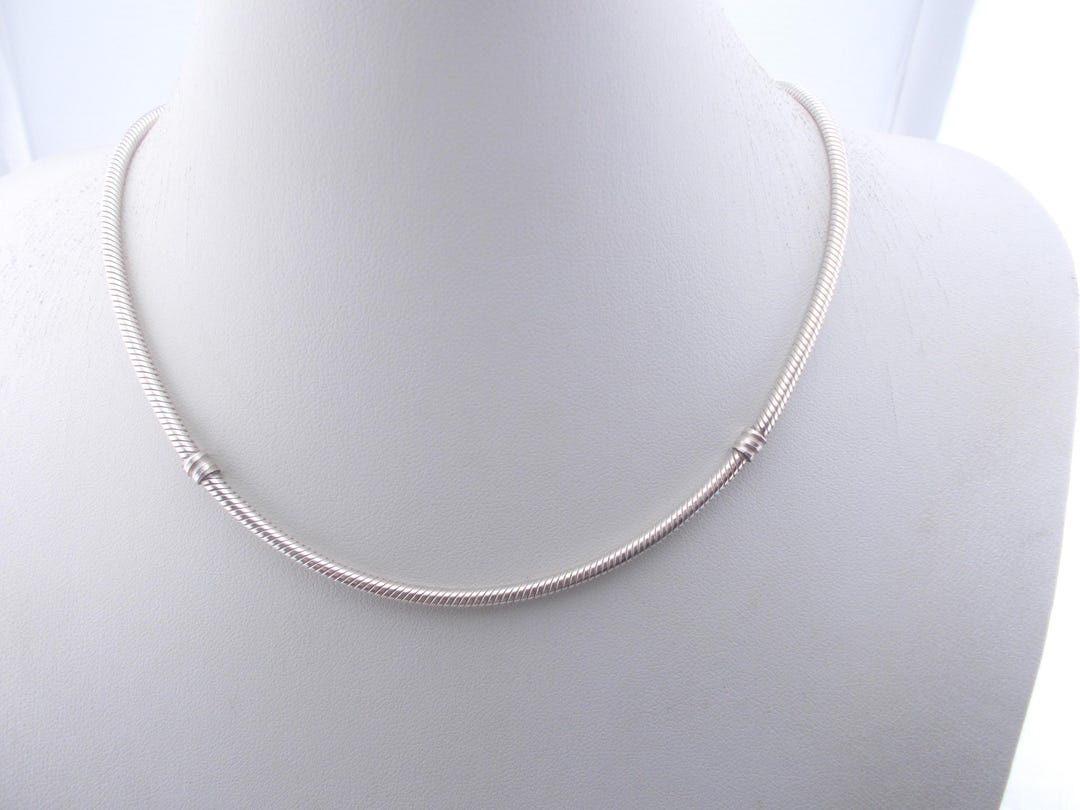 PANDORA Sterling Silver Snake Chain Choker Necklace, 16" Long, Lobster ...