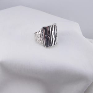 Sterling Silver Vintage BIKER Ring, Thick Chunky Sterling Ring Spells ...