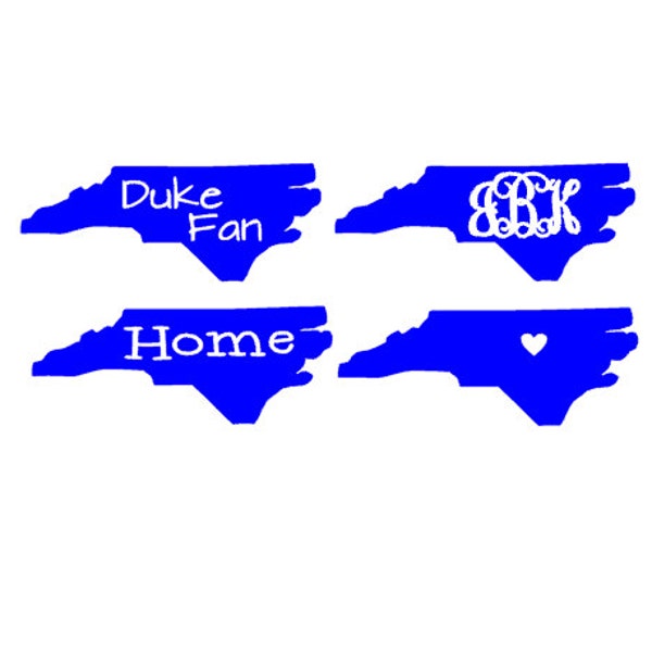 Duke North Carolina Decal - Etsy