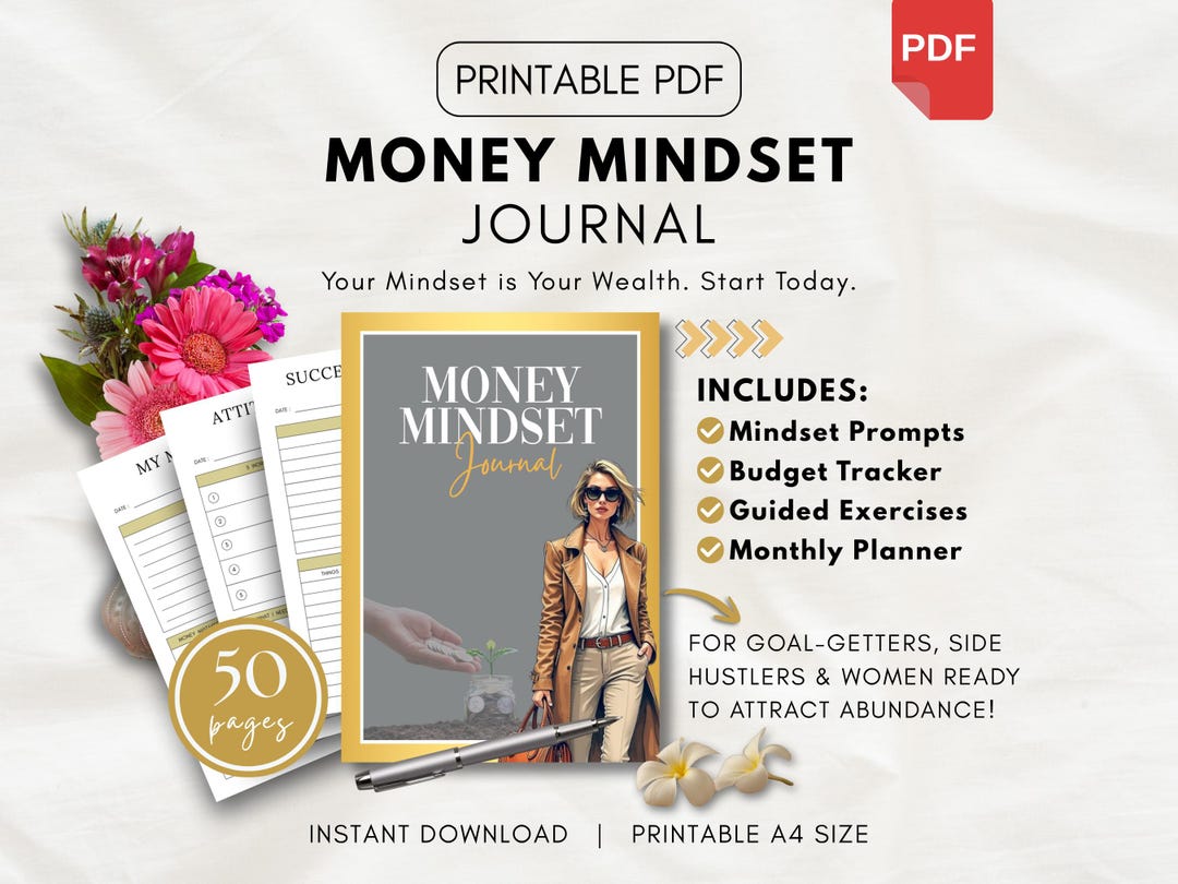 Money Mindset Journal Printable, Abundance and Wealth Planner PDF ...