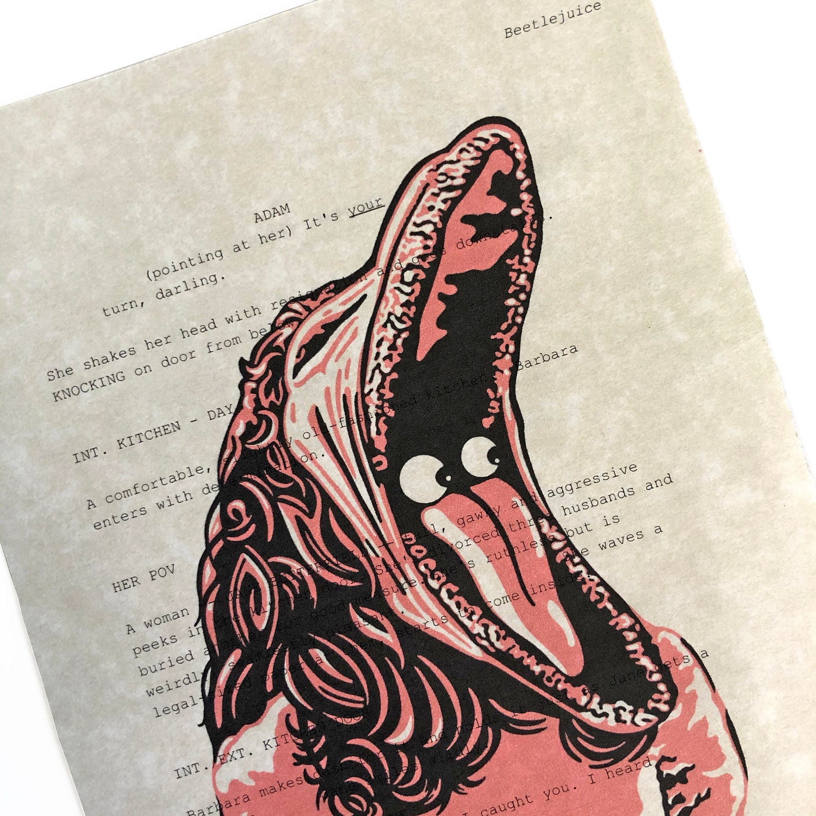 Beetlejuice Tim Burton Movie Script Maitland Lydia 80s | Etsy