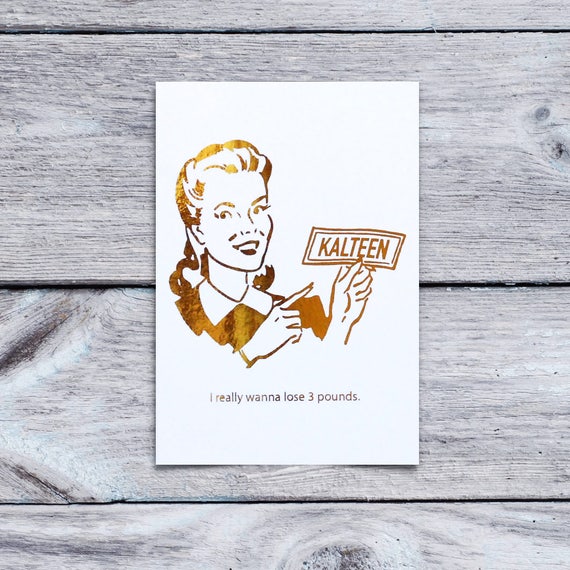 Mean Girls Gold Foil Greeting Card Kalteen Bar I Really | Etsy