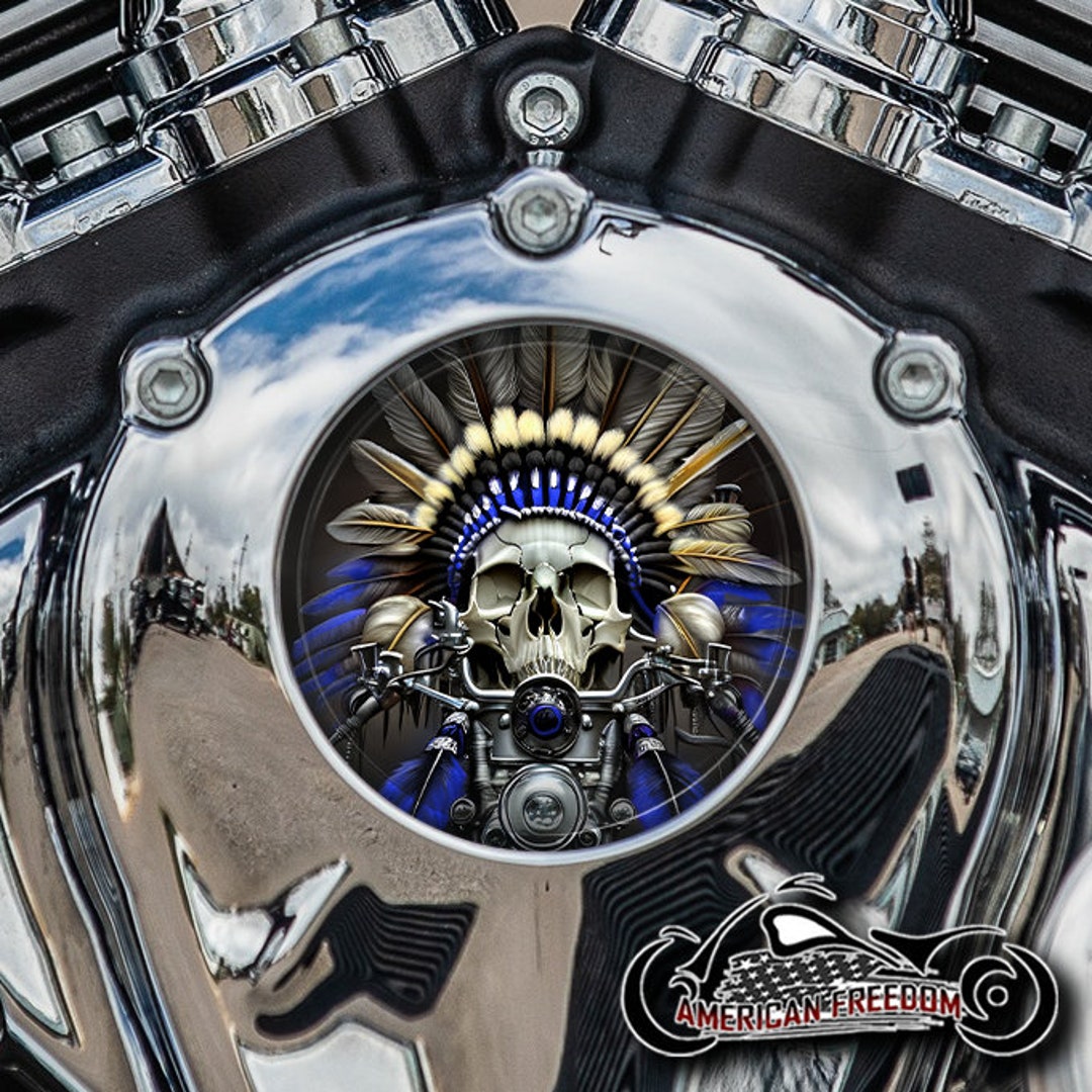 Indian Motorcycles Thunder Stroke Cam Insert - Indian Skull Blue - Etsy