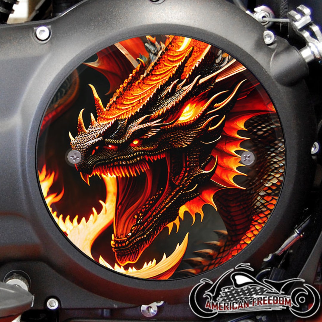 Victory Motorcycles Custom Derby Cover - Roaring Dragon - Etsy