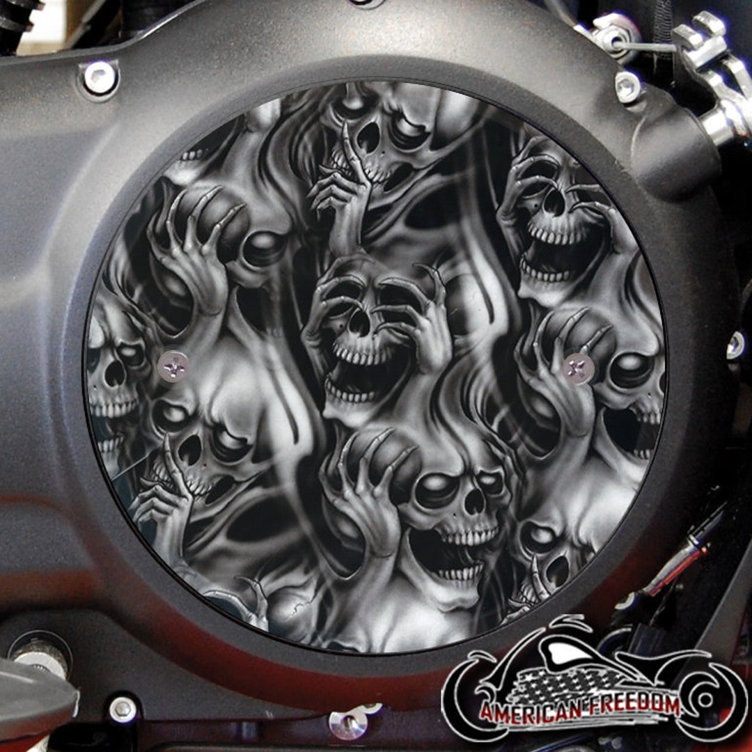 Victory Motorcycles Custom Derby Cover - No Evil Skulls - Etsy