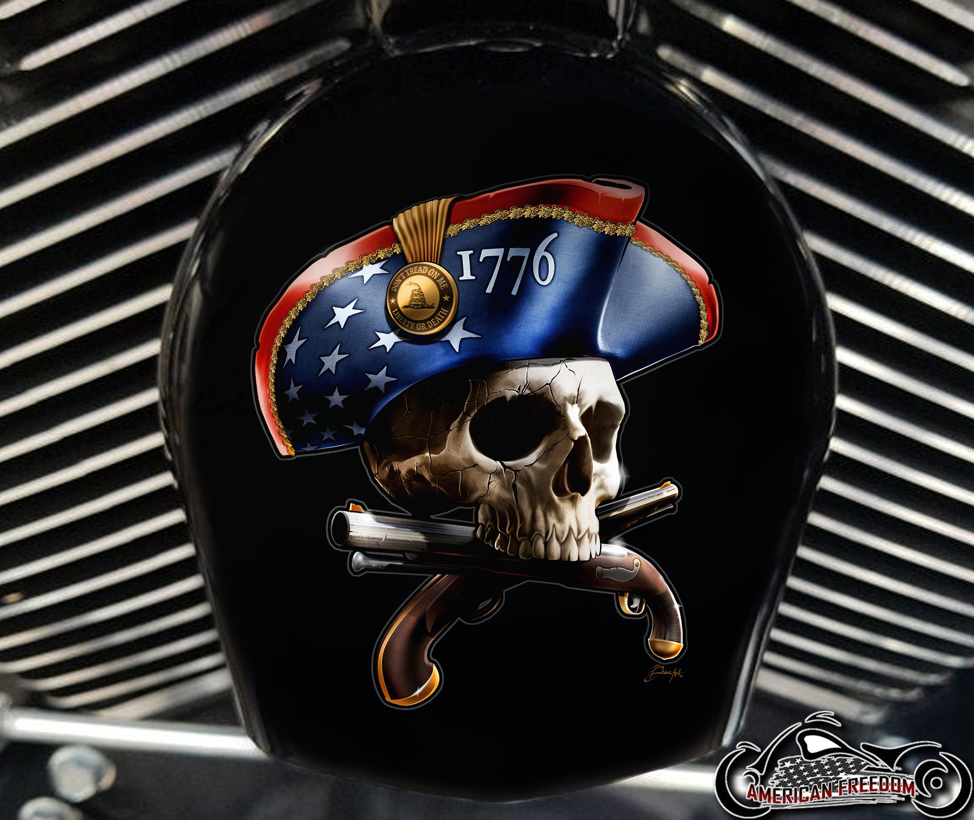 Harley Davidson Custom Made COWBELL HORN COVER for Big Twin, Twin Cam ...