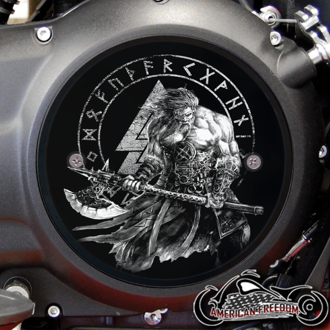 Victory Motorcycles Custom Derby Cover - Viking Valknut - Etsy