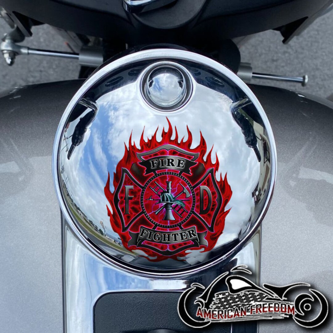 Harley Davidson CHROME Custom Made Touring Center Fuel Door - Red ...