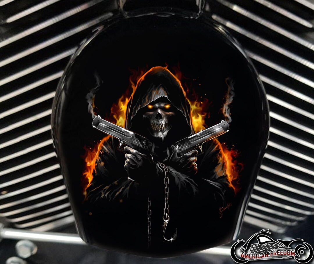 Harley Davidson Custom Made COWBELL HORN COVER- for Big Twin, Twin Cam ...