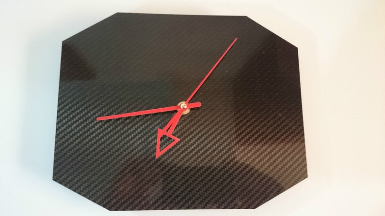Carbon Fiber Wall Clock 24 Hour Display Analogue Brand New - Etsy