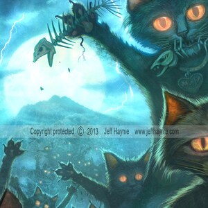 Zombie Cats, ZOMBIES, Living Dead Walking Dead Cats, Zombie Poster, Cat ...