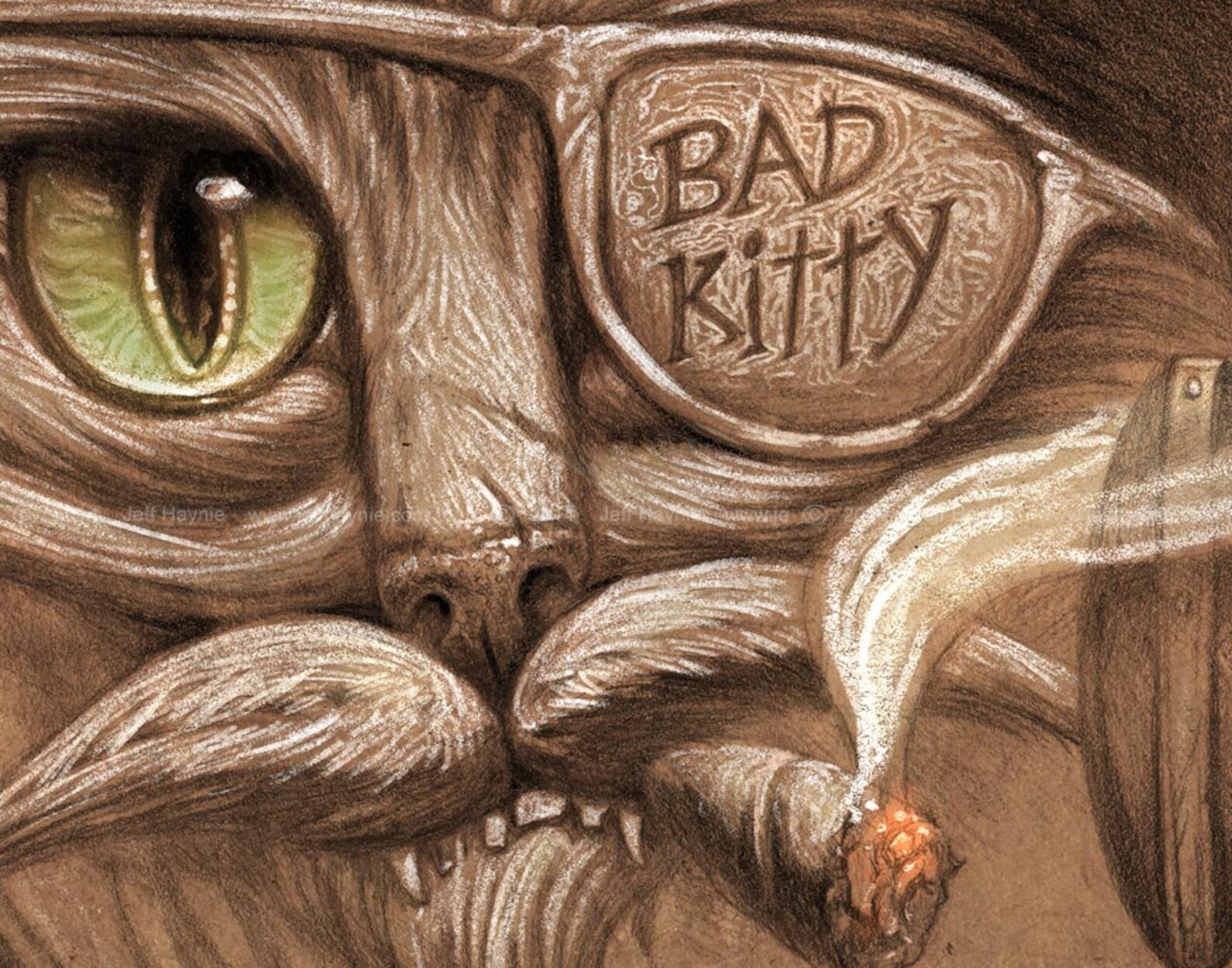 Crazy Loco Cat // 8 X 10 PRINT // Cowboy Cat Print // Bandito - Etsy