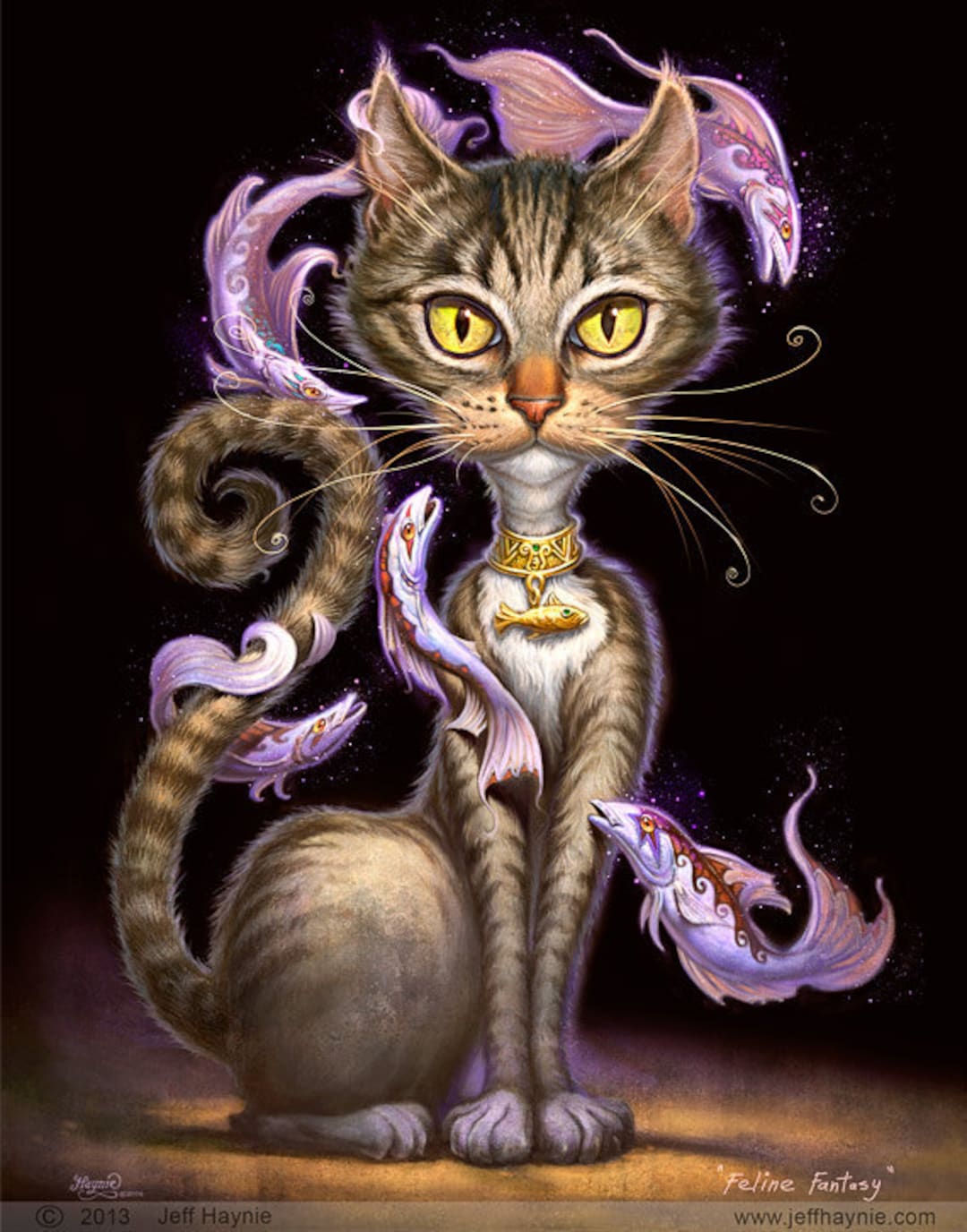 Fantasy CAT // 11 X 14 Print // Cat Art Giclee Print // Pet Painting ...