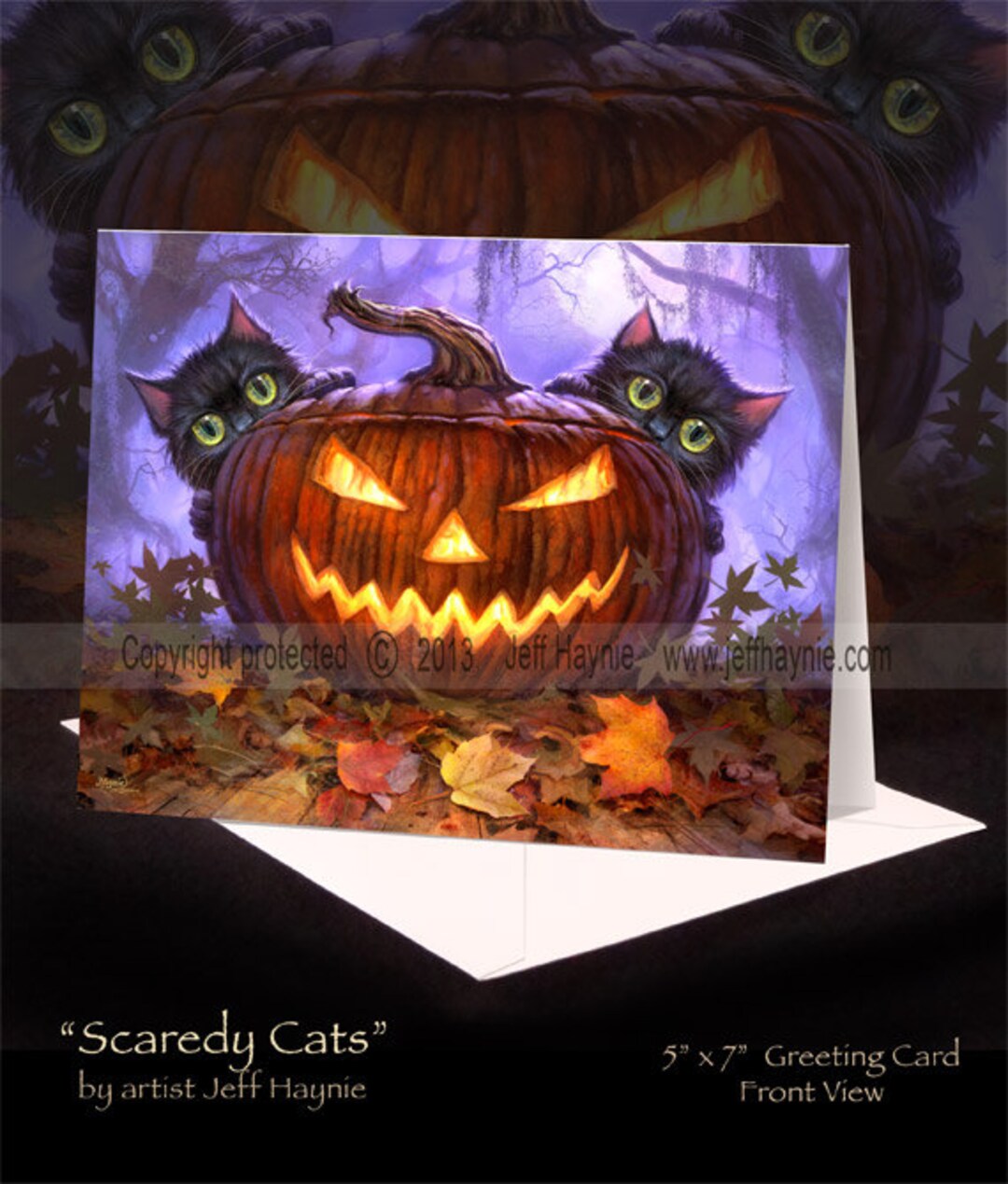 Blank Card // HALLOWEEN Card // Black Cat Card // Halloween Black Cat ...