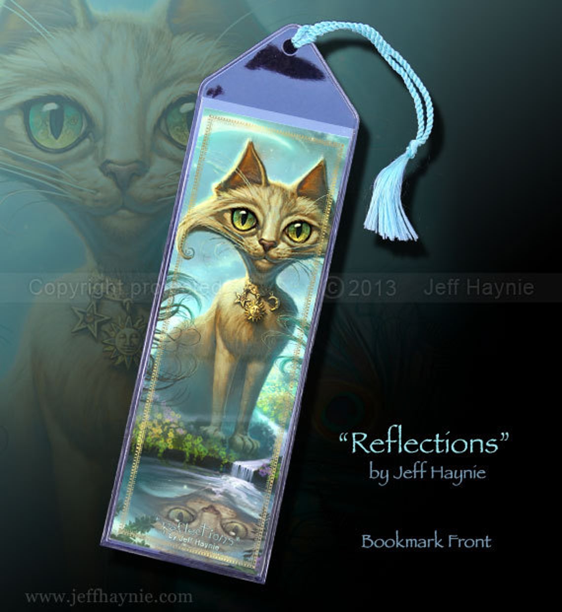 Cat bookmark // Cat art bookmark // Tabby Cat bookmark // | Etsy