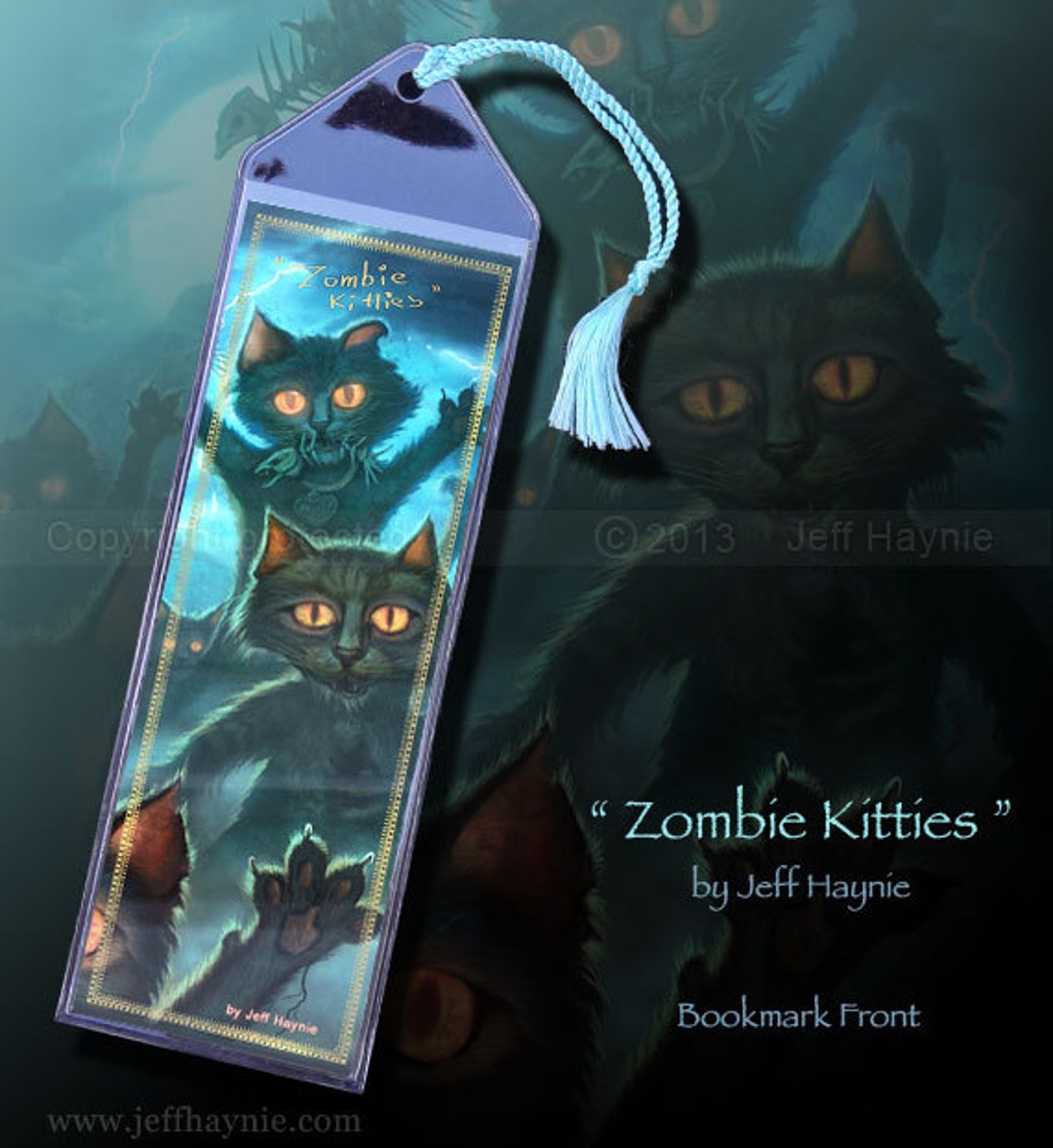 Zombie Kitties Bookmark - Etsy