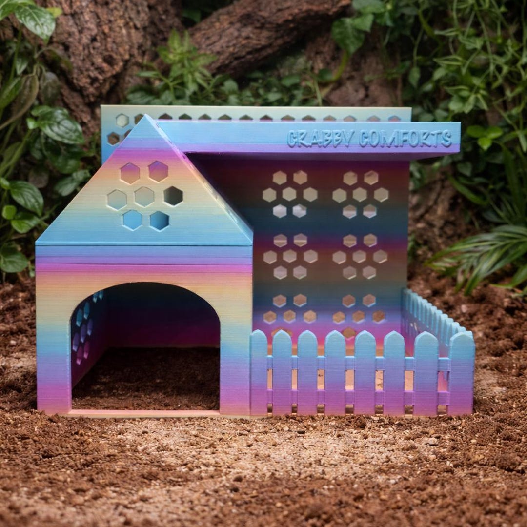 Hermit Hideout and Foraging Yard | 3D Printed Crab Shelter, Enrichment ...