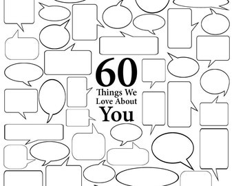 50 Things We Love About You - Vector Art - Etsy