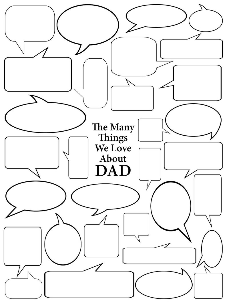 The Many Things We Love About Dad - Vector Art - Etsy