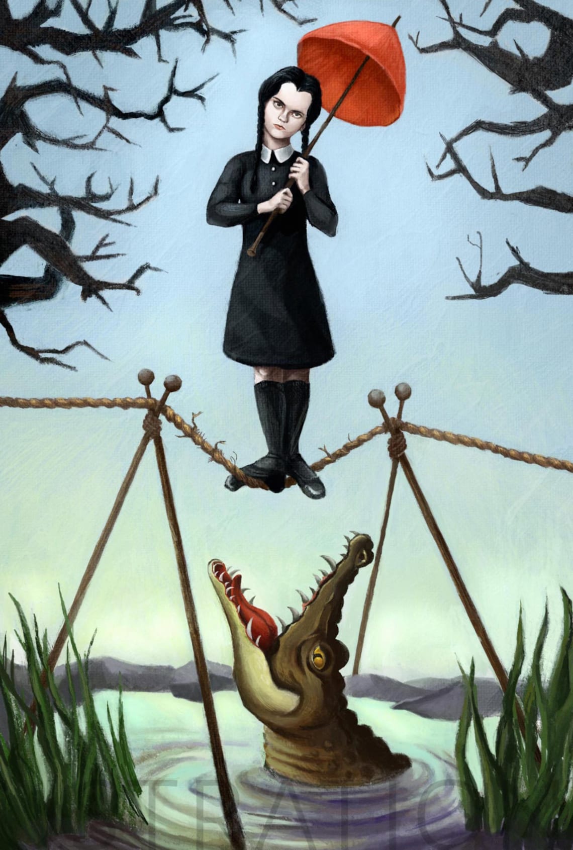 Wednesday Addams the Addams Family Haunted Mansion Stretch - Etsy