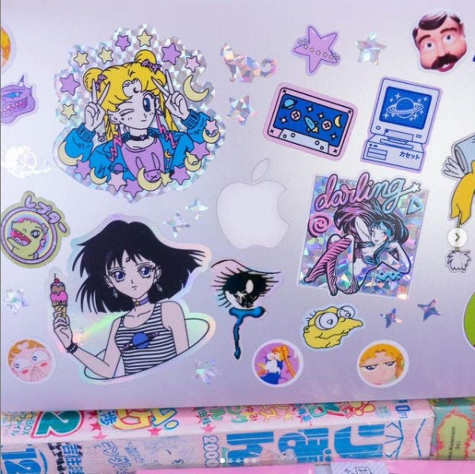 Kawaii Girls Holographic Sticker Set | Etsy