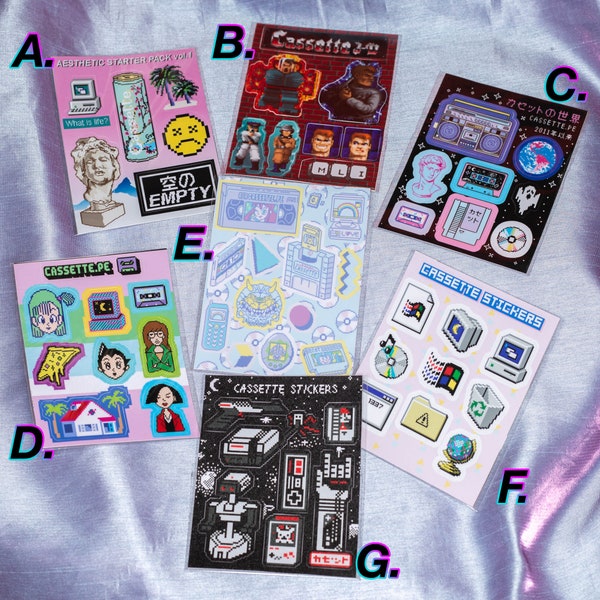 Pixel Art Stickers - Etsy