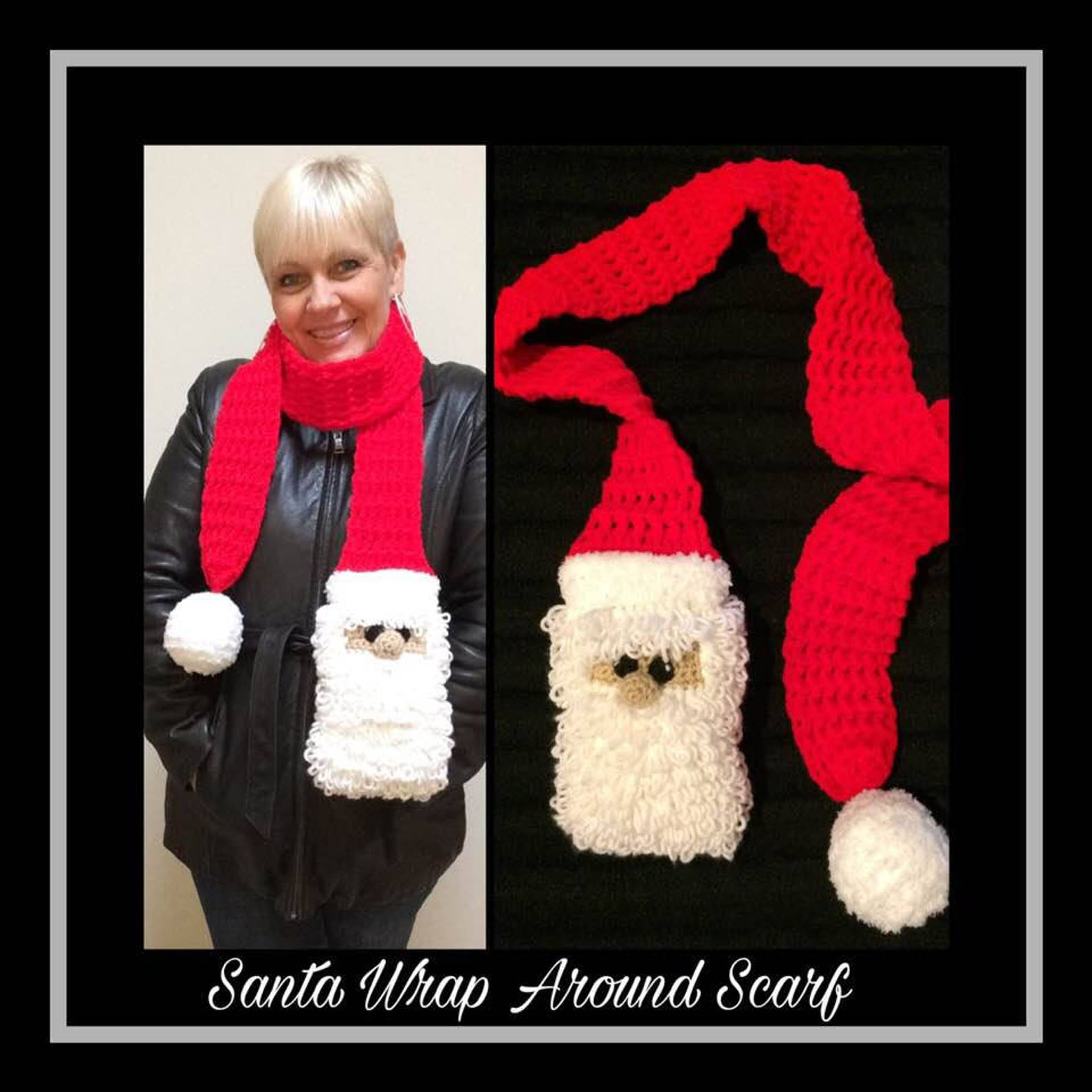 SANTA Wrap Around Scarf Pdf Pattern - Etsy