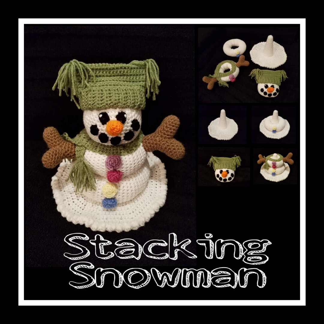 STACKING SNOWMAN - Ring Toy - Pdf Pattern - Etsy
