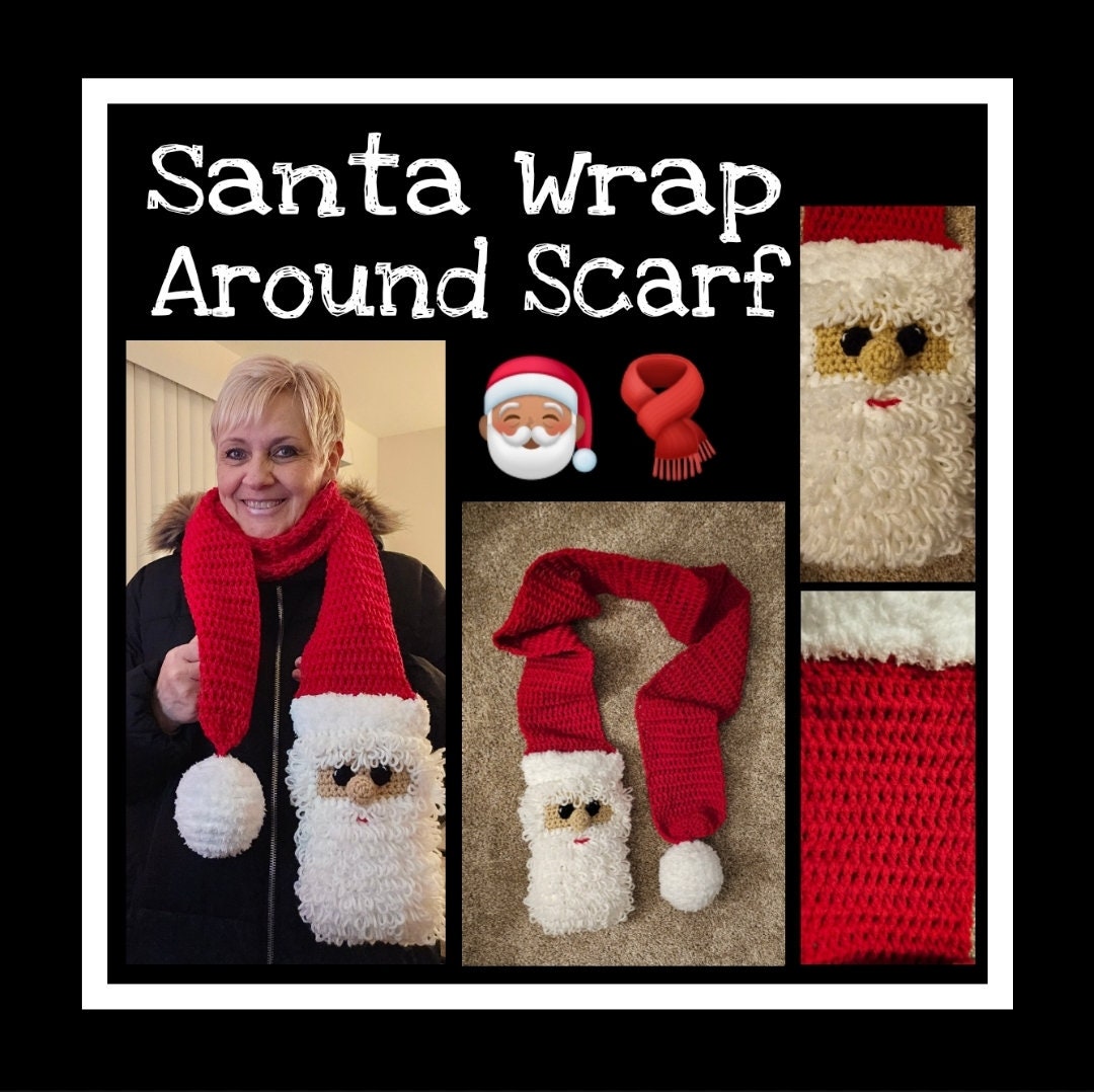 SANTA Wrap Around Scarf - Pdf Pattern - Revised 2024 - Etsy