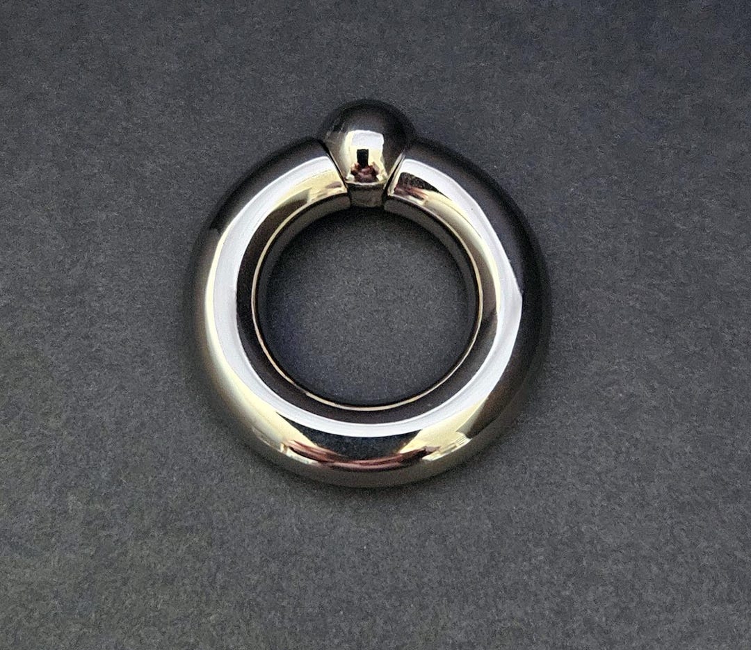 9mm Prince Albert Piercing Ring Heavy Steel Gauge Easy Fit BCR With ...