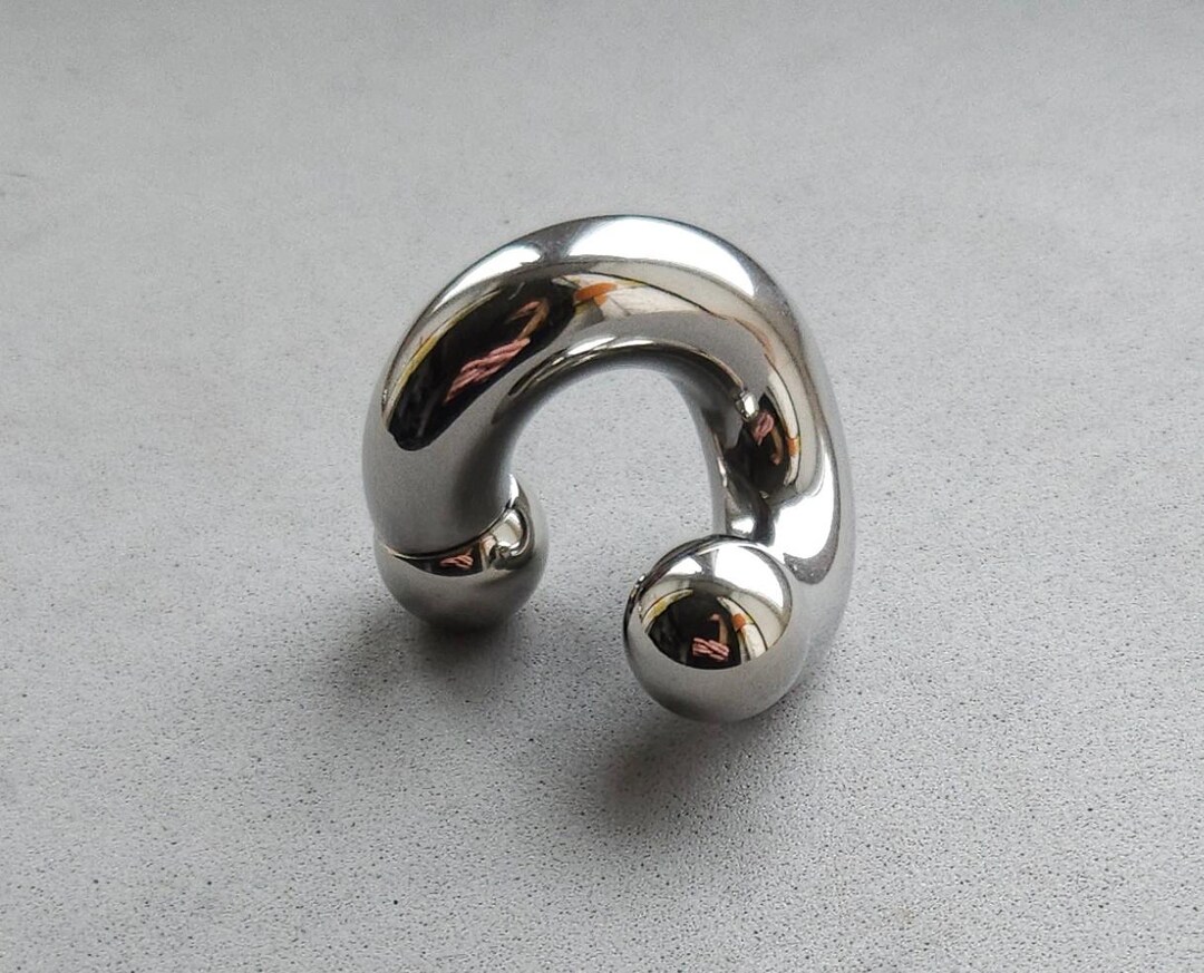 10mm 00g Large Steel Heavy Gauge Horseshoe Twist Piercing Bar Curved ...