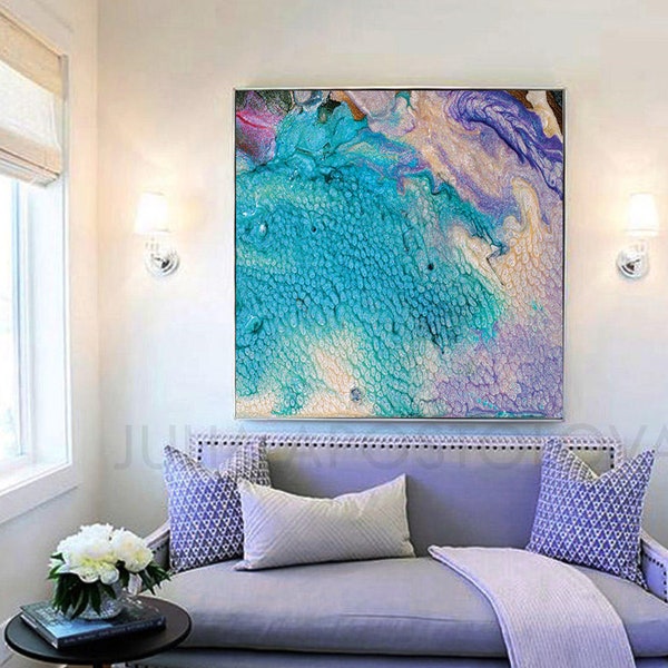 Turquoise Painting - Etsy