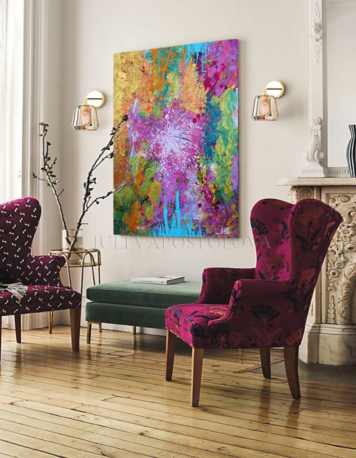 Contemporary Art Abstract Painting Colorful Canvas Wall Art - Etsy