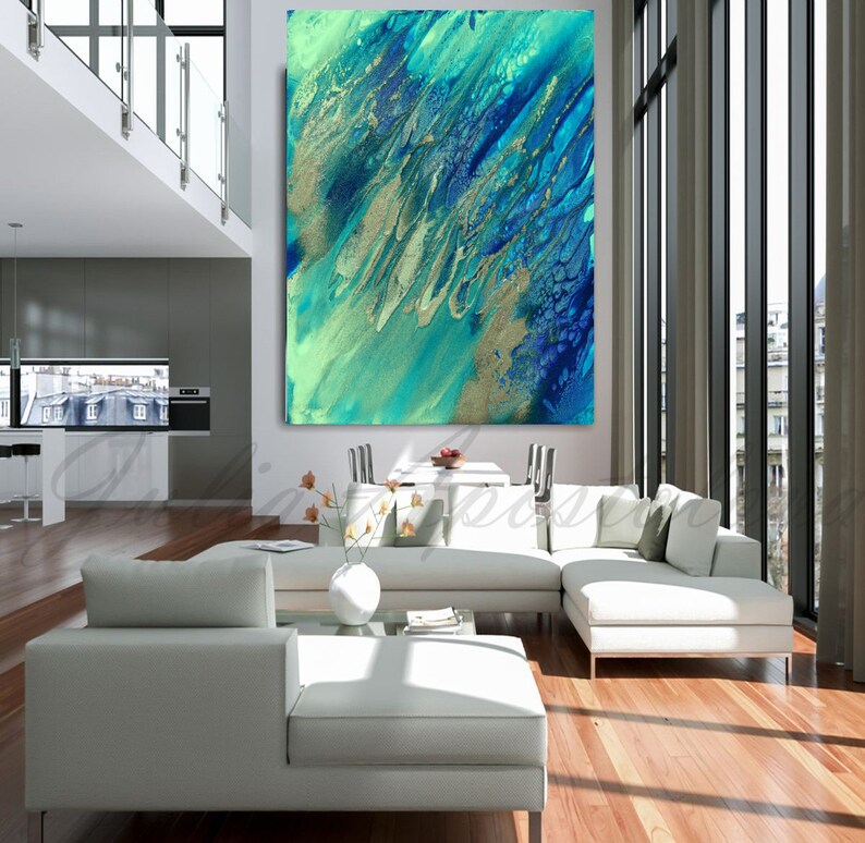 48'' Ocean Beach Art Watercolor Print Extra Large - Etsy