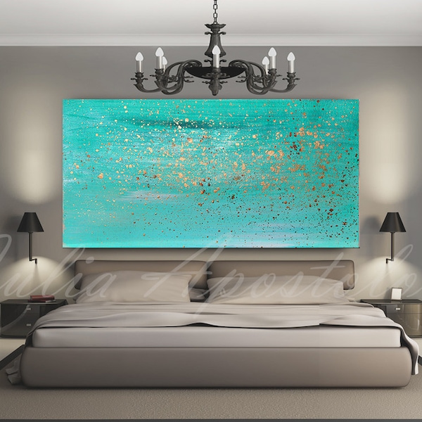 Turquoise Painting - Etsy