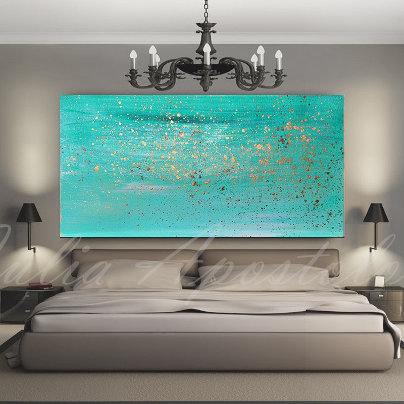 Turquoise Painting - Etsy