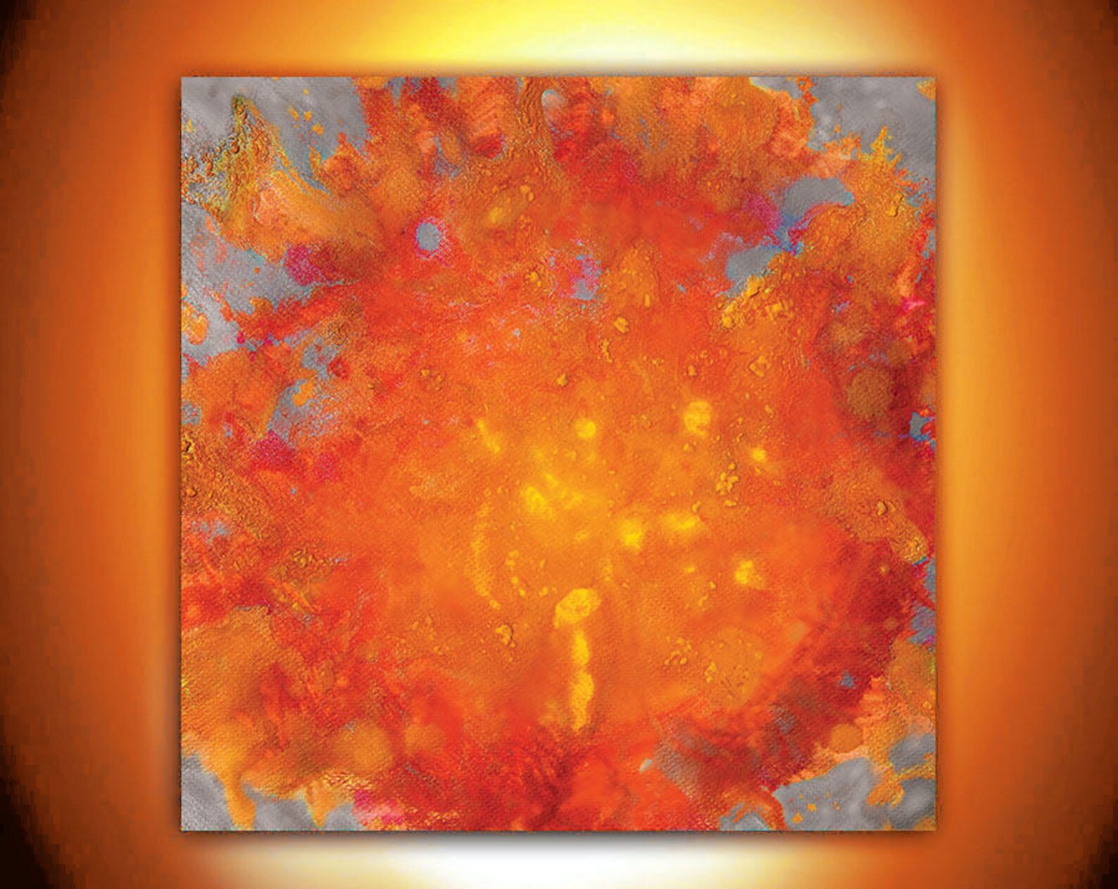 Sunset Painting, Watercolor Abstract Print, Sunrise, Sun Painting ...