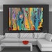 Abstract Turquoise Print Art, Contemporary Abstract Painting, Large ...
