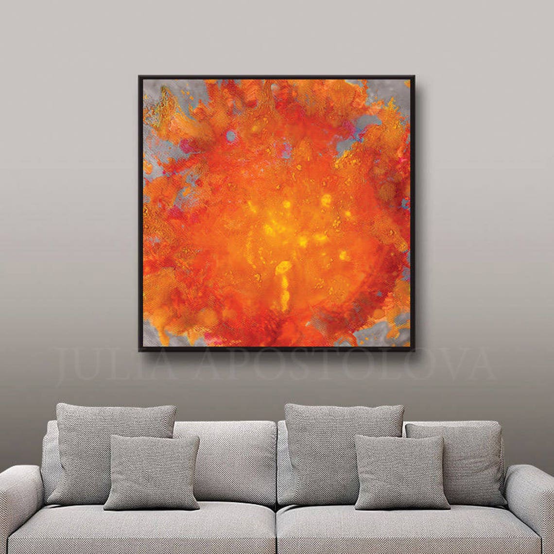 Sunset Painting, Watercolor Abstract Print, Sunrise, Sun Painting ...