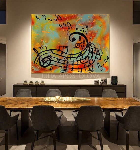 Abstract Paintings Of Music Notes