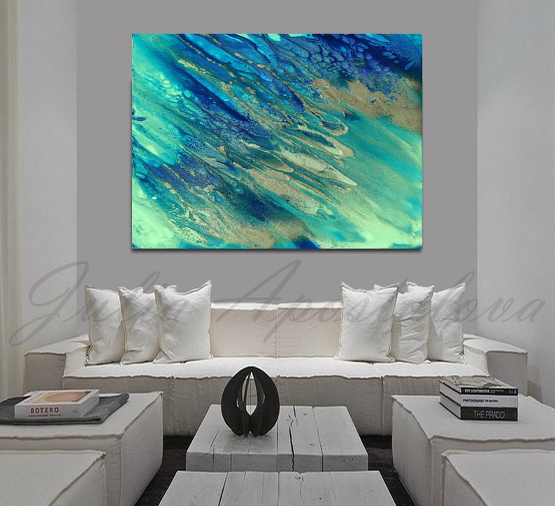 48'' Ocean Beach Art Watercolor Print Extra Large - Etsy