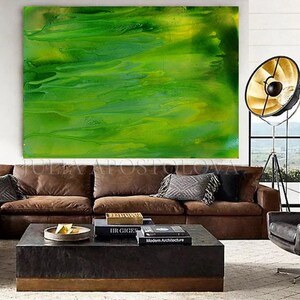 Green Abstract Large Print Art Green Painting Zen Green - Etsy