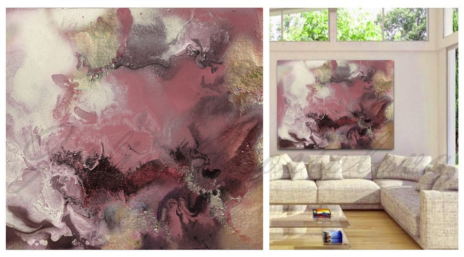 Large Watercolor Painting Abstract Landscape Huge Wall Art - Etsy UK