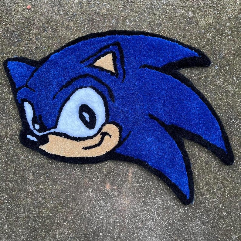 Sonic the Hedgehog Rug - Etsy