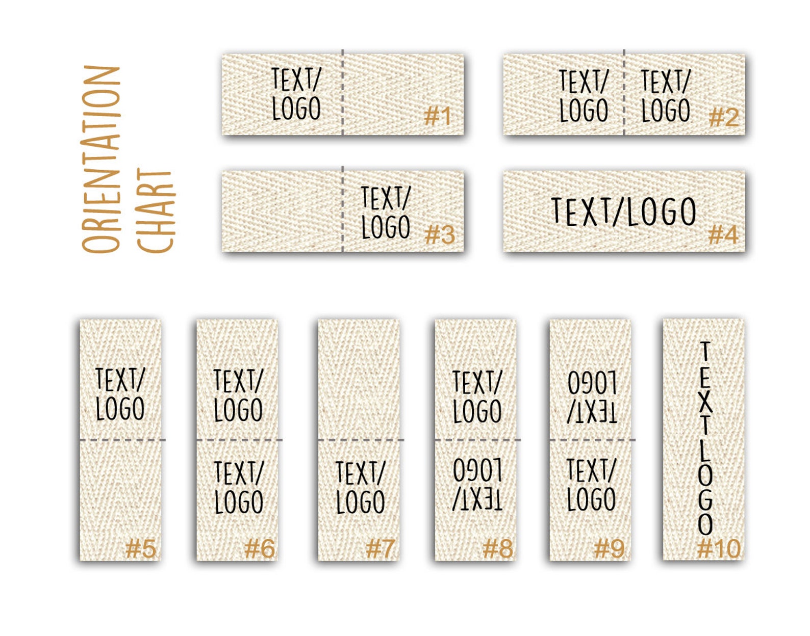 100 Fold Over Labels Cotton Twill Label Custom Clothing | Etsy