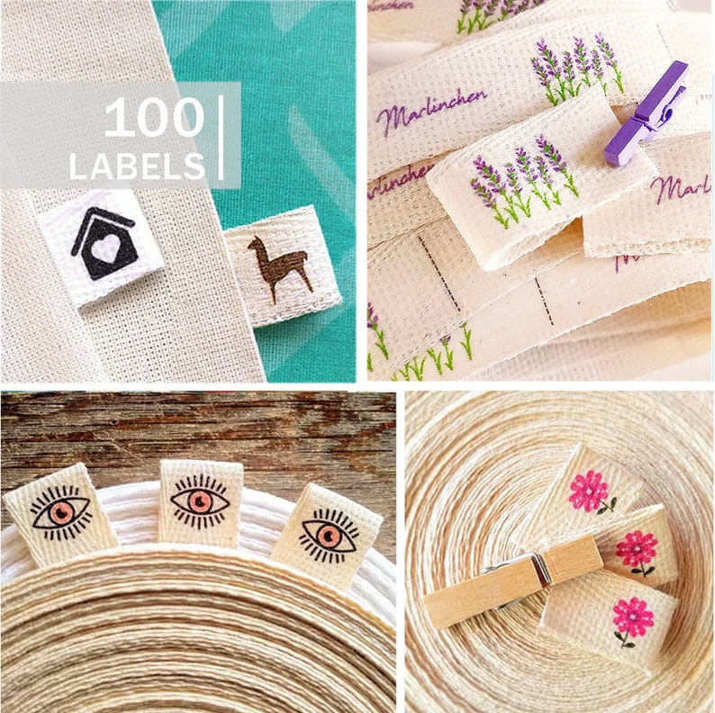 100 Fold Over Labels Cotton Twill Label Custom Clothing - Etsy