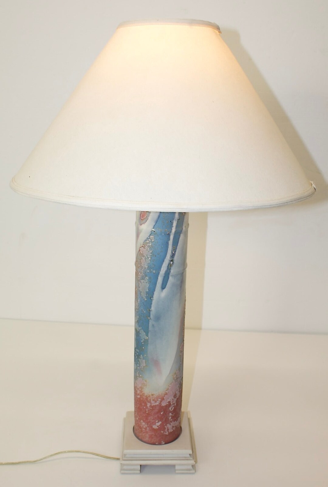 Modernist Painted Metal Cylinder Table Lamp - Etsy